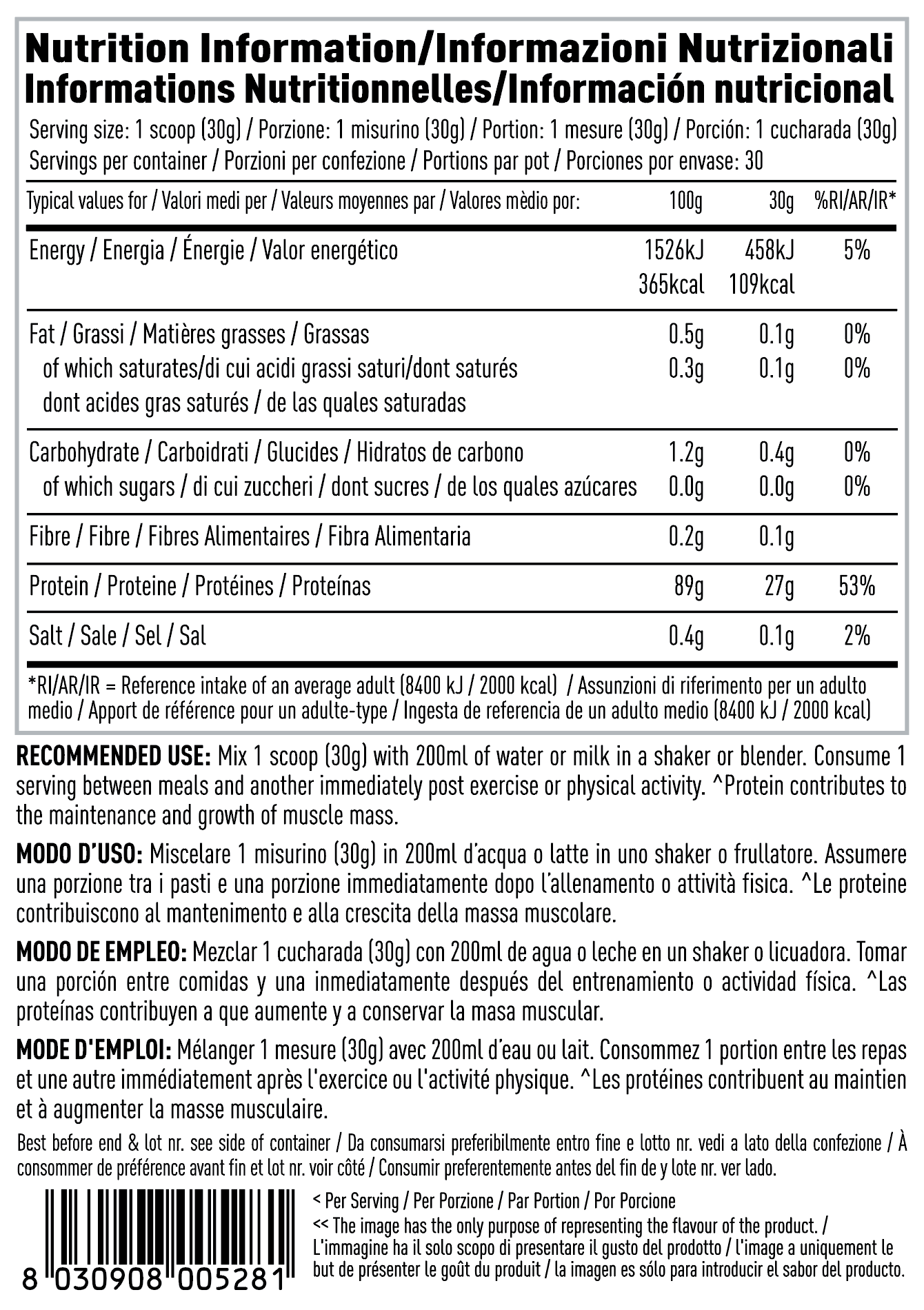 Per4m Isolate Zero Vanilla 900g